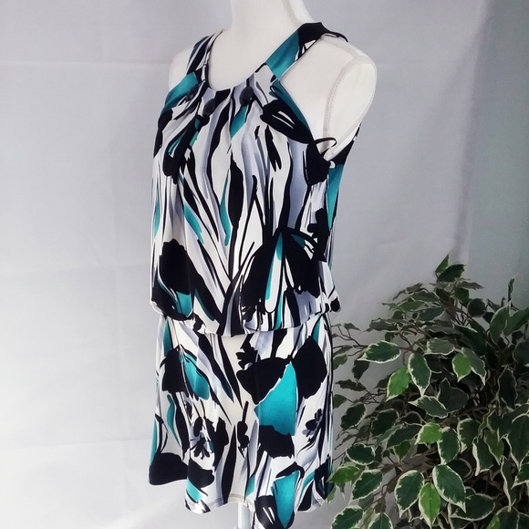 Carole Little | Dresses | Carol Little Womens Turquoise Beaded Elastic ...